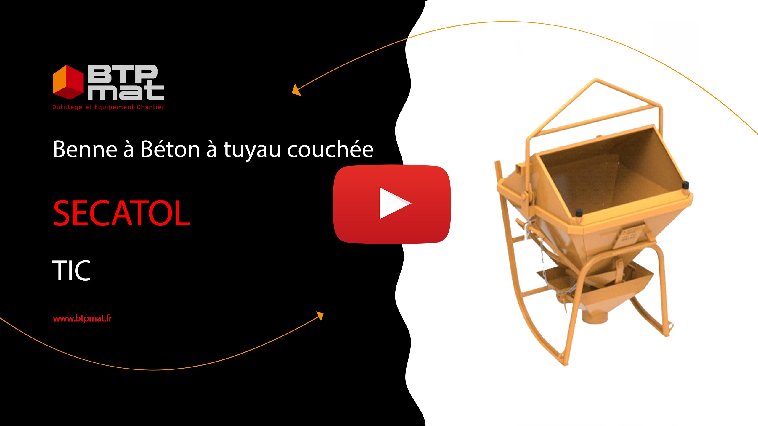 SECATOL - Benne à Béton à Tuyau Couchée TIC